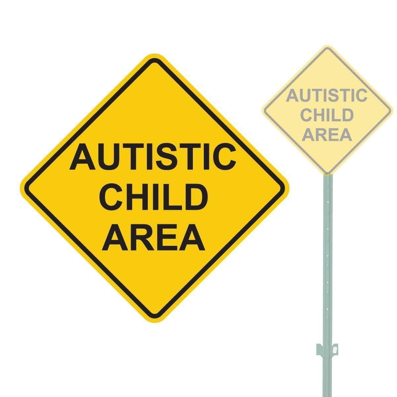 Autistic Child Area Warning Sign - The Awareness Expo